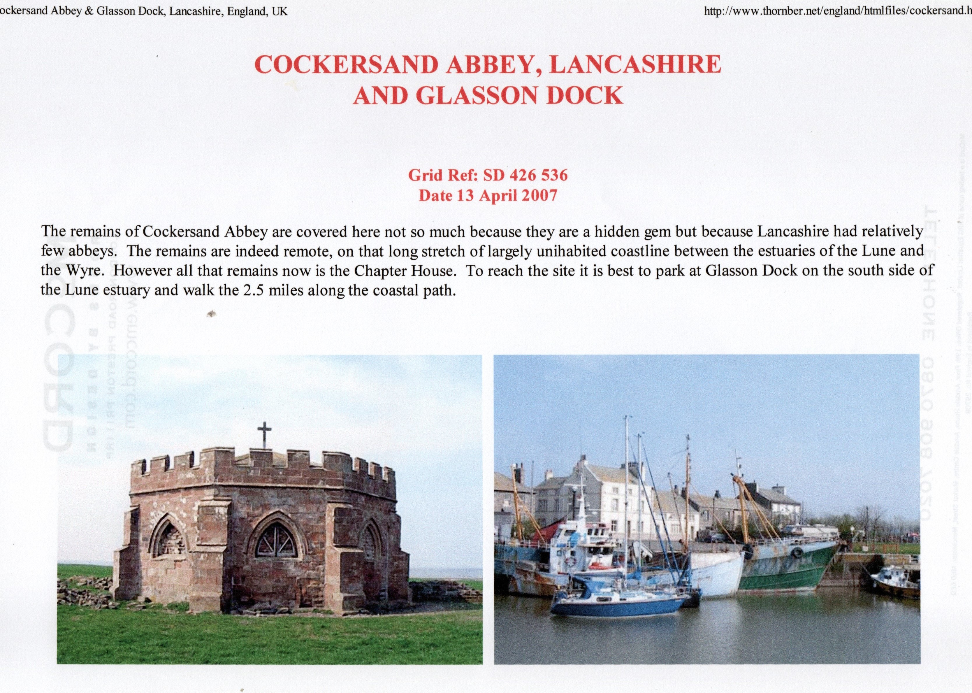 Cockersand Abbey – Westhoughton Local history